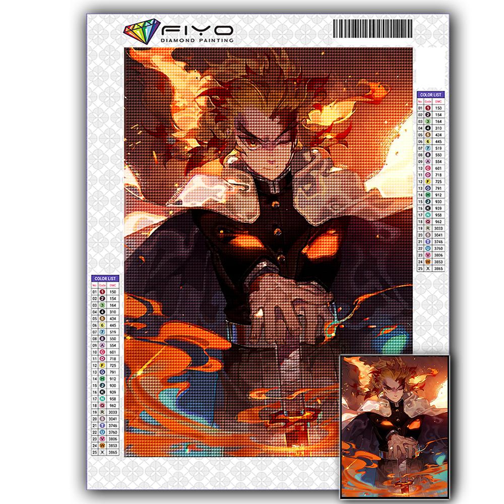 Satın alın 5D DIY Diamond Painting Demon Slayer Full Circle Rhinestone ...