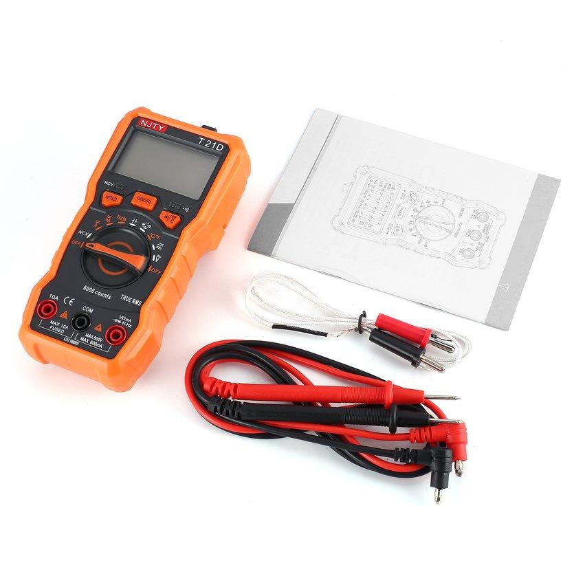 Digital Multimeter NJTY T21D DC/AC Voltage Current Meter Handheld ...