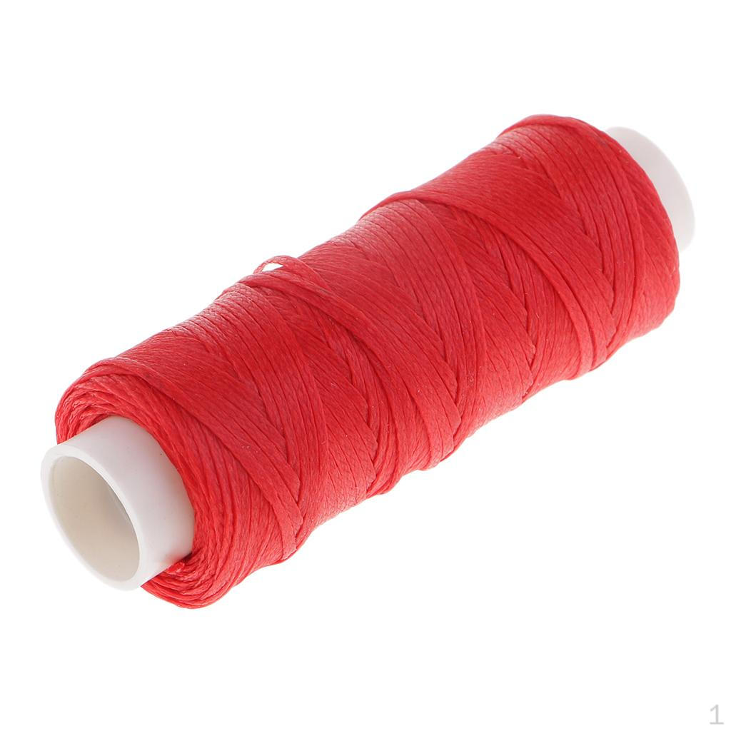 Buy 1 Roll Flat Waxed Polyester Thread Cord for Sewing Accessories Red ...