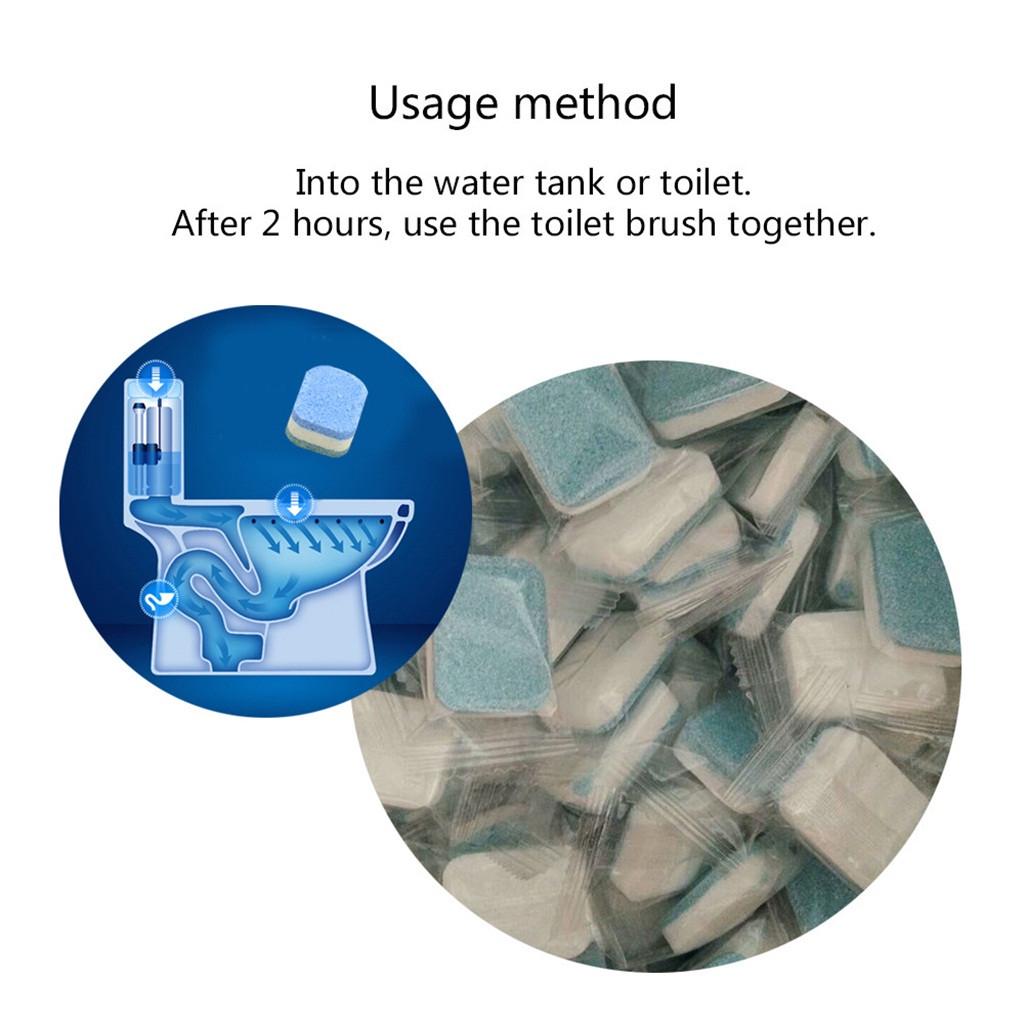 Buy 5Pcs Automatic Bleach Toilet Bowl Tank Cleaner Blue Tablets Flush ...