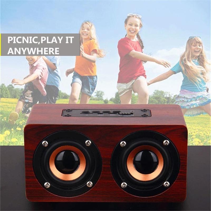 Buy FINEC? 10W Output Retro Wood Wireless Portable HiFi Speaker ...