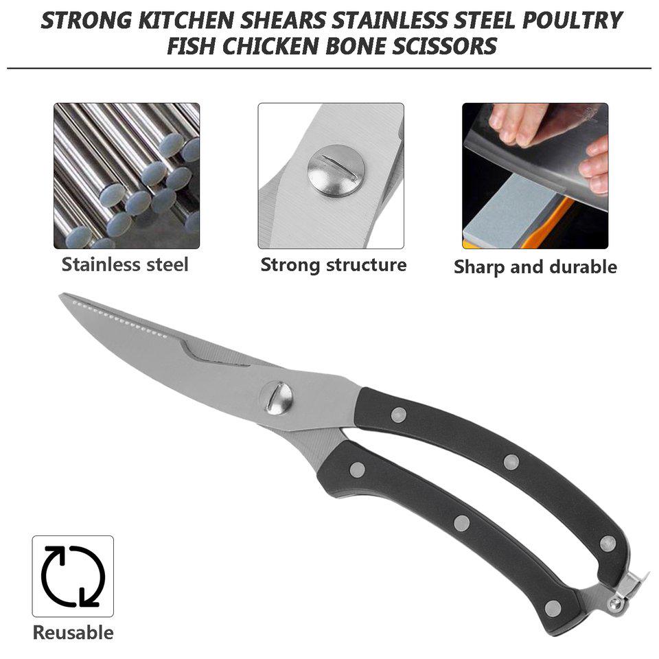 Buy Strong Kitchen Shears Stainless Steel Poultry Fish Chicken Bone ...
