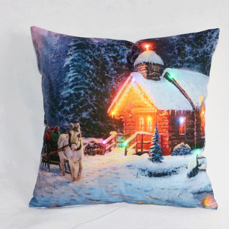 💰Cumpără Led luminous Decor fata de perna desen animat de Crăciun ...