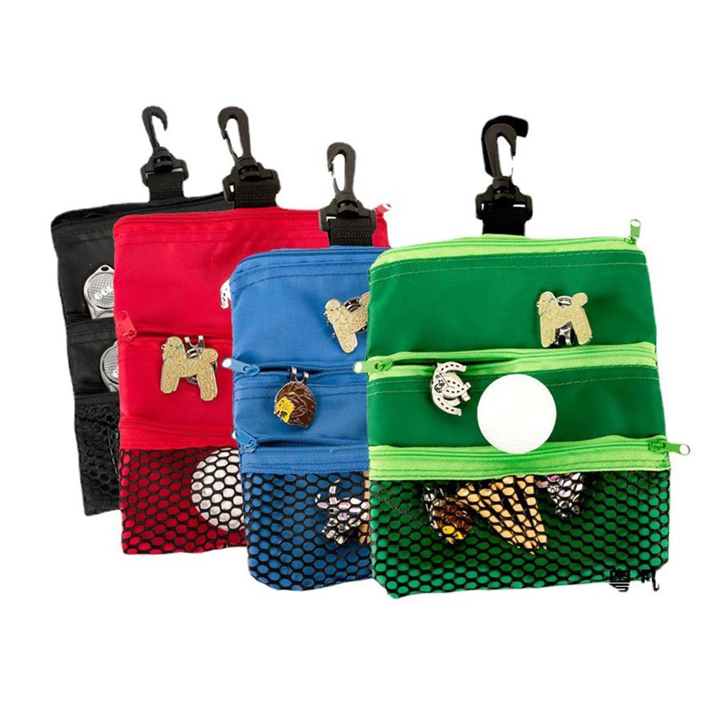 Buy Golf Pouch Bag Multi-pocket Ball Storage with Clip Valuables Tee ...