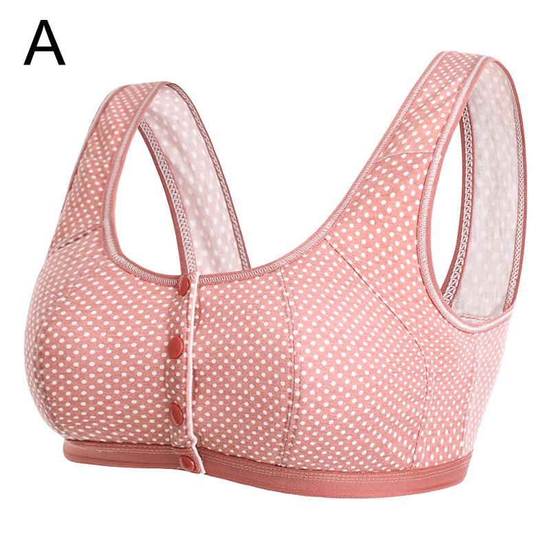 Buy Women Comfortable Vest Cotton Bras Front Button Underwear New Soft ...