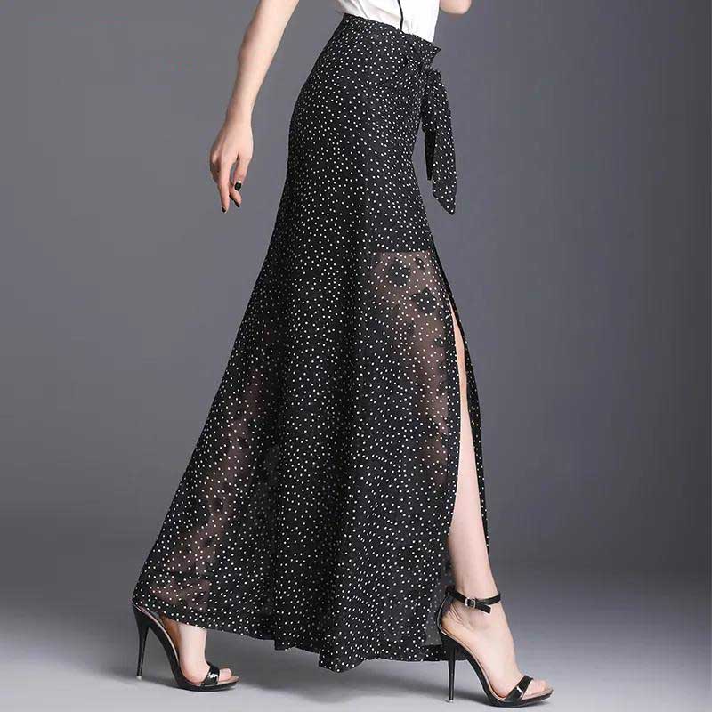 💰Kaufe Weites Bein Hose Frauen Sommer Hohe Taille Drapé Casual Hose ...