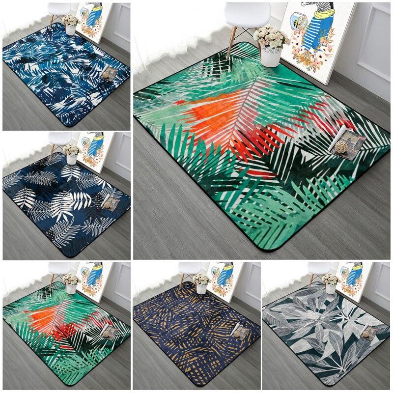 Noridc Green Leaf Pattern Carpet Living Room Tea Table Home Decor Rug ...