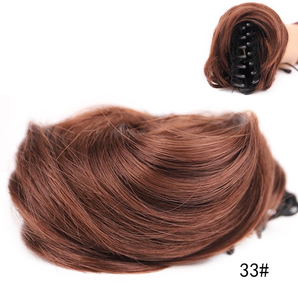Compra online de Bun sintético feminino curly fofo fofo chignon donut ...