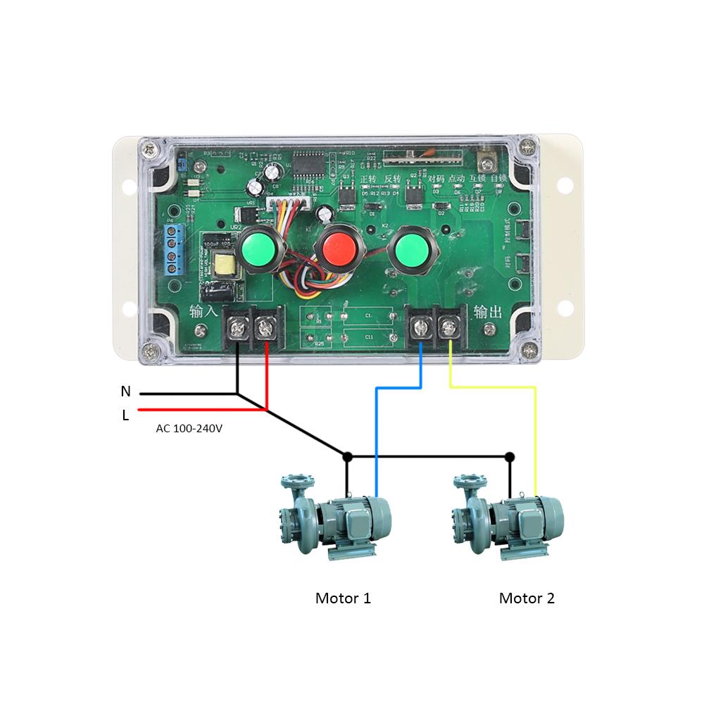 Buy AC 100-240V / DC 140-340V 30A Motor Controller Wireless With Remote ...
