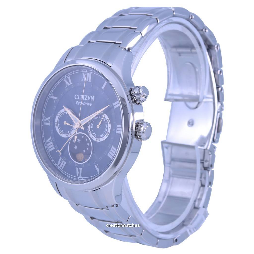 Citizen Moon Phase Blue Dial Stainless Steel Eco-Drive AP1050-81L ...