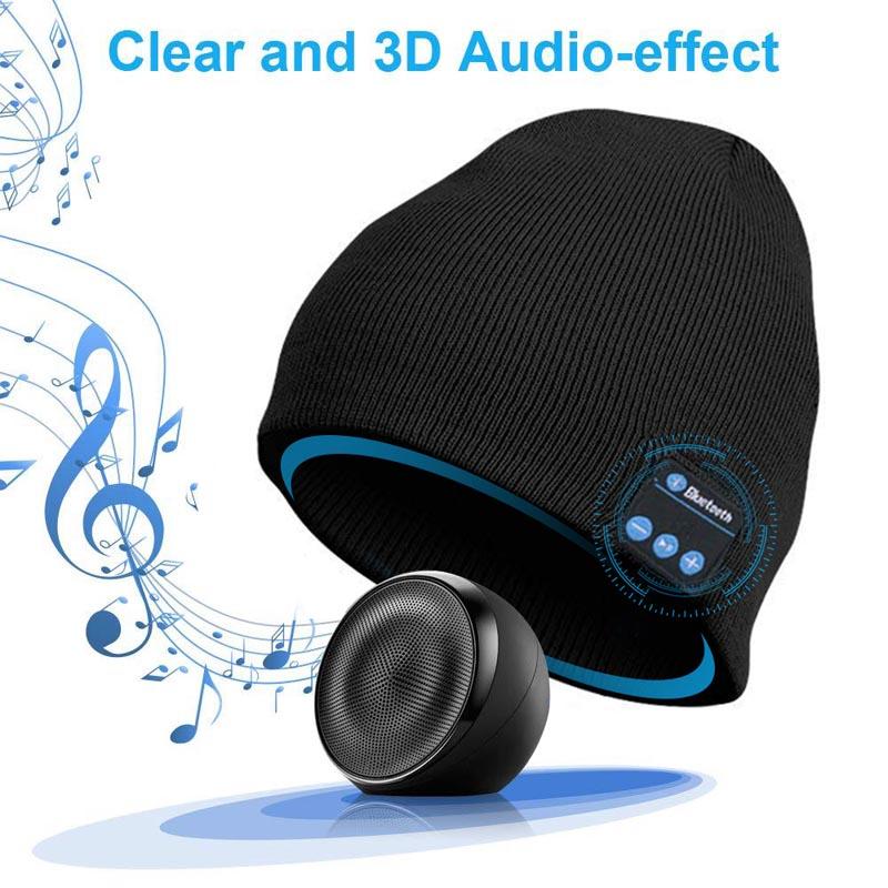 Buy Bluetooth Earphone Music Hat Winter Wireless Headphone Cap Headset ...