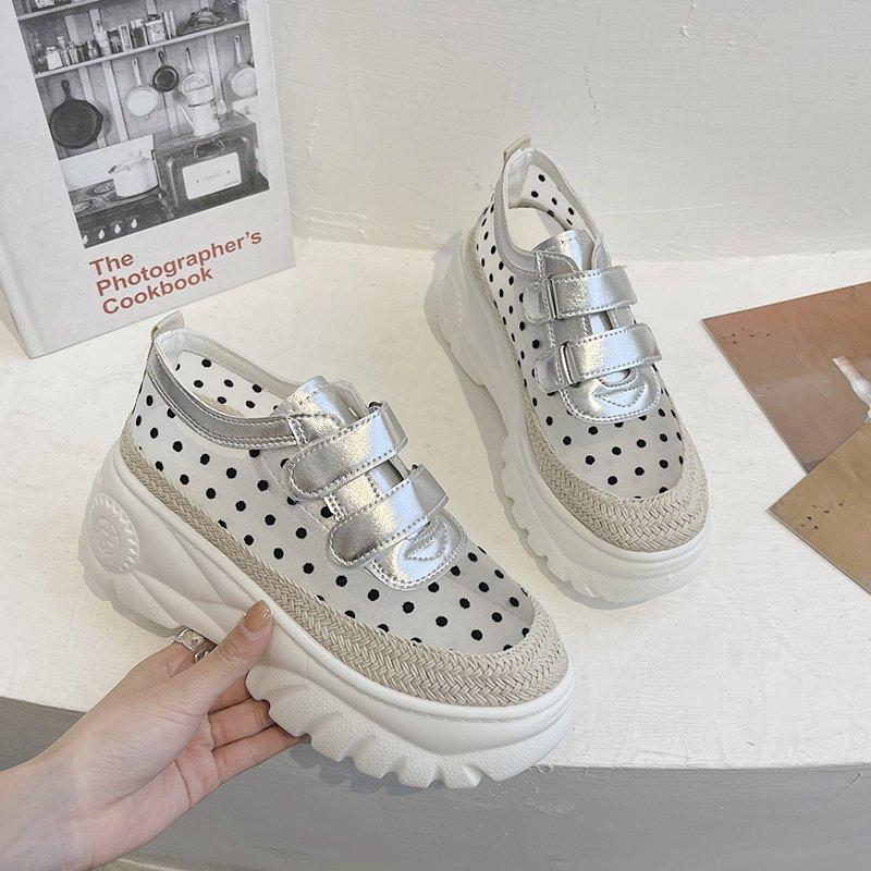 Buy Women Spring Flat Creeper Mesh Leisure Comfort Round Toe Shoes at ...
