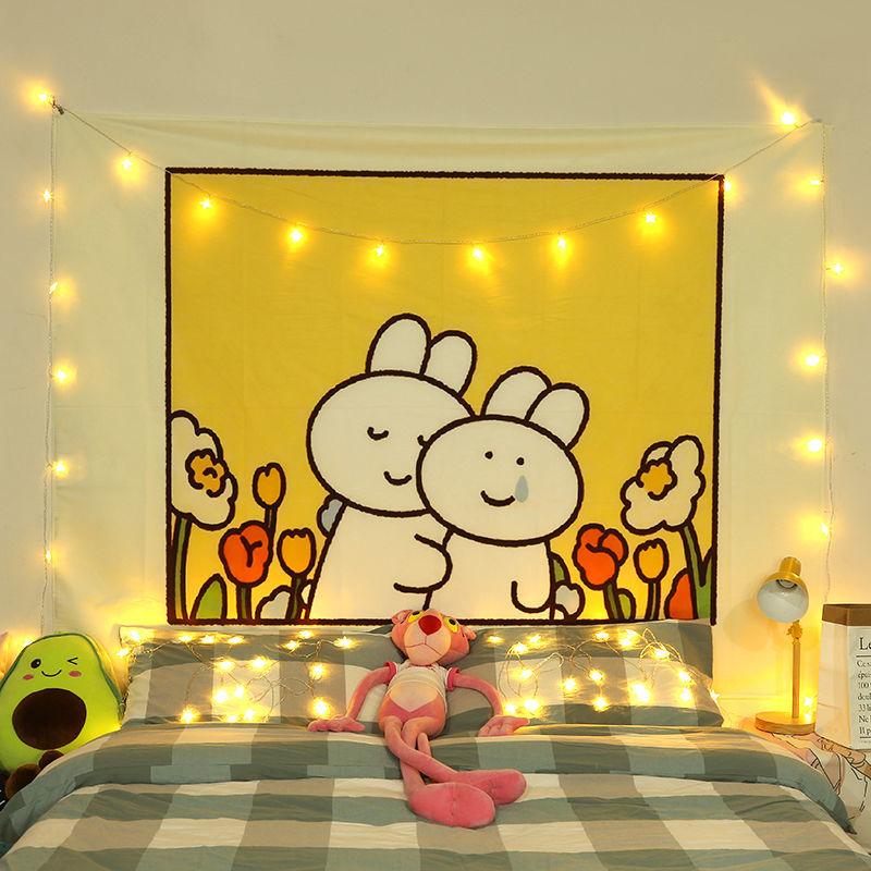 Buy Bedroom Bedside Tapestry Net Red Dormitory Background Hanging Cloth ...