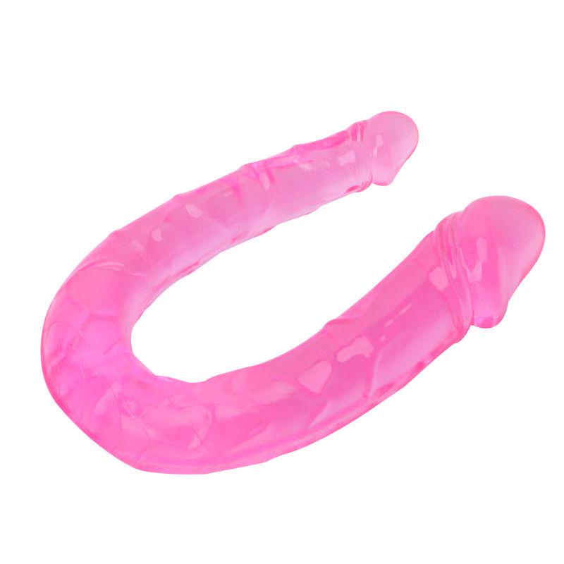 Cheap Jelly Double Penetration Anal Butt Plug Dildo Penis Sex Tool For