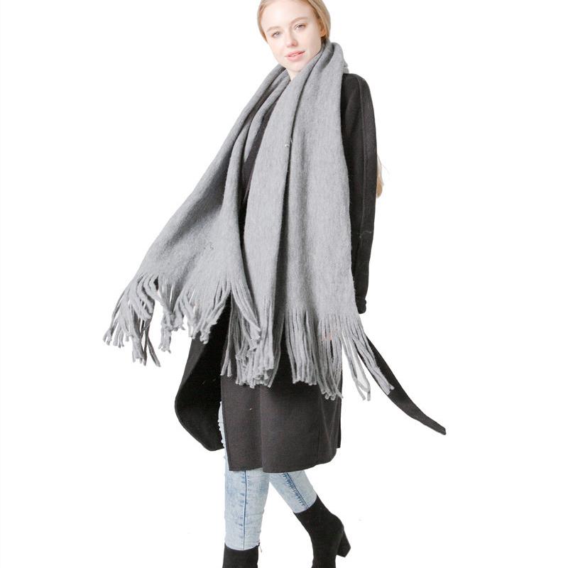 Buy Autumn Winter Female Wool Scarf Women Cashmere Scarves Wide Lattices Long Shawl Wrap Warm ...