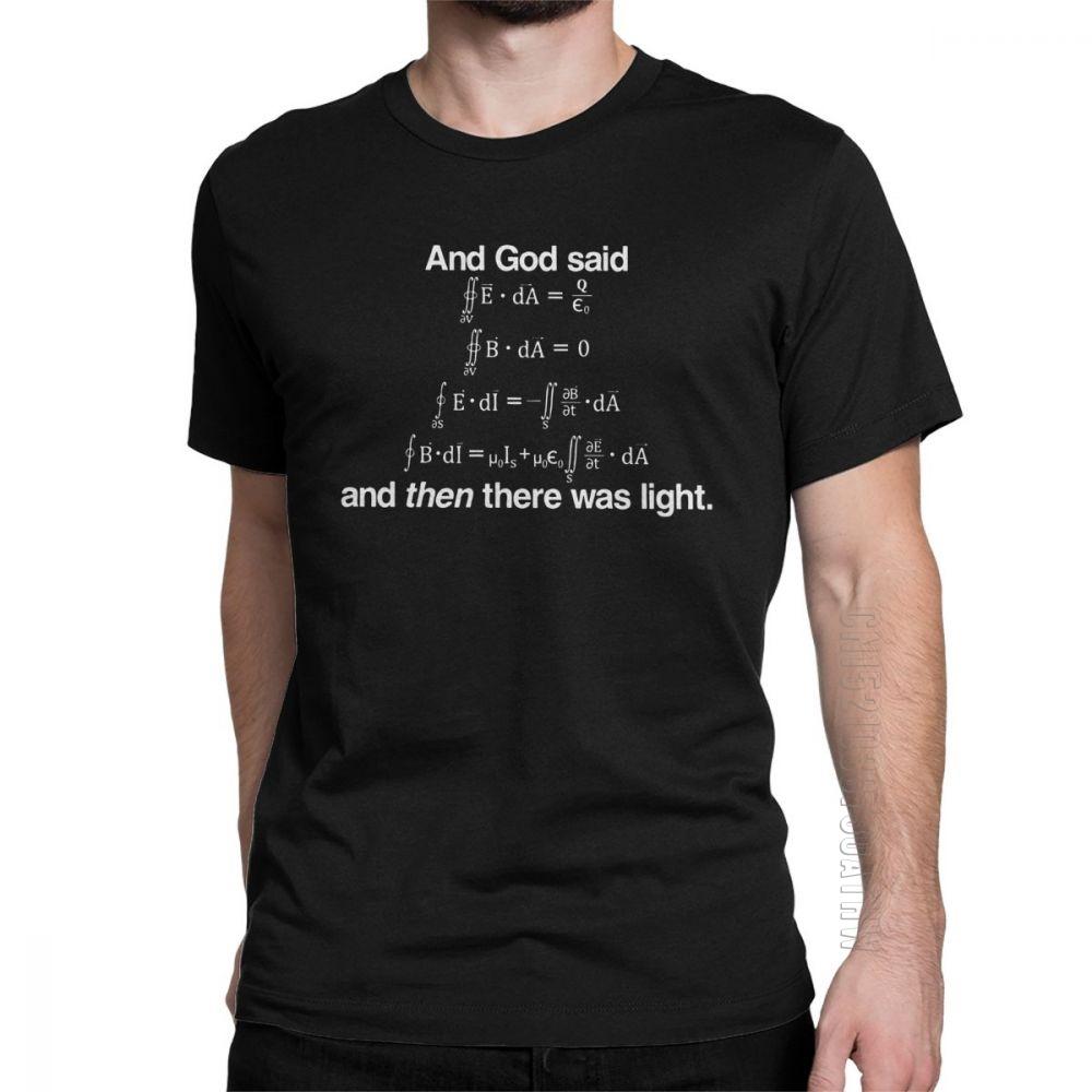 Satın alın And God Said Equations T-Shirts Men T-Shirt Science Physics ...