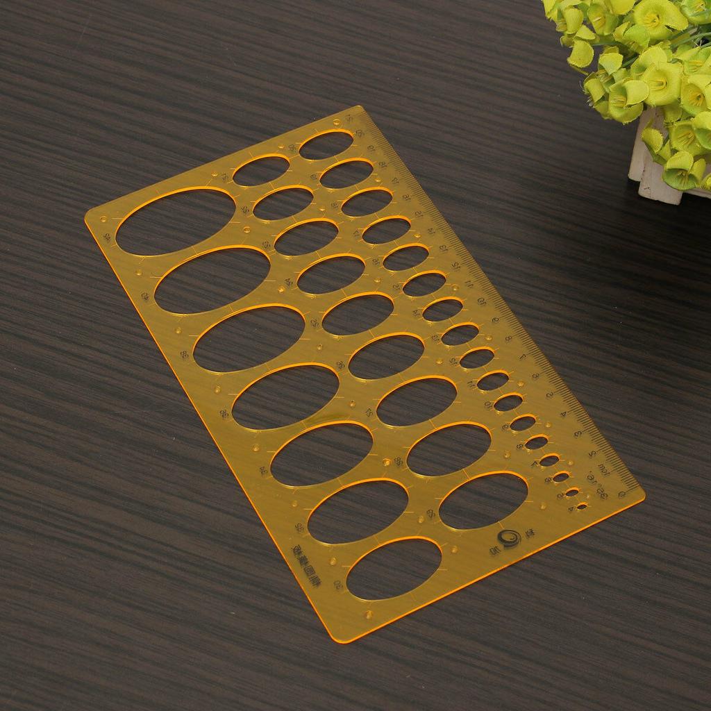 Buy Clear Ellipse Isometric Oval Template Geometry College Math Stencil ...