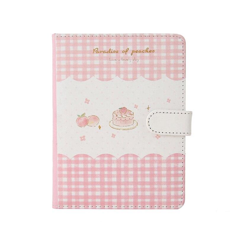 Buy Pink Peach Diary Book Cute Planner Book For Students PU Cover ...