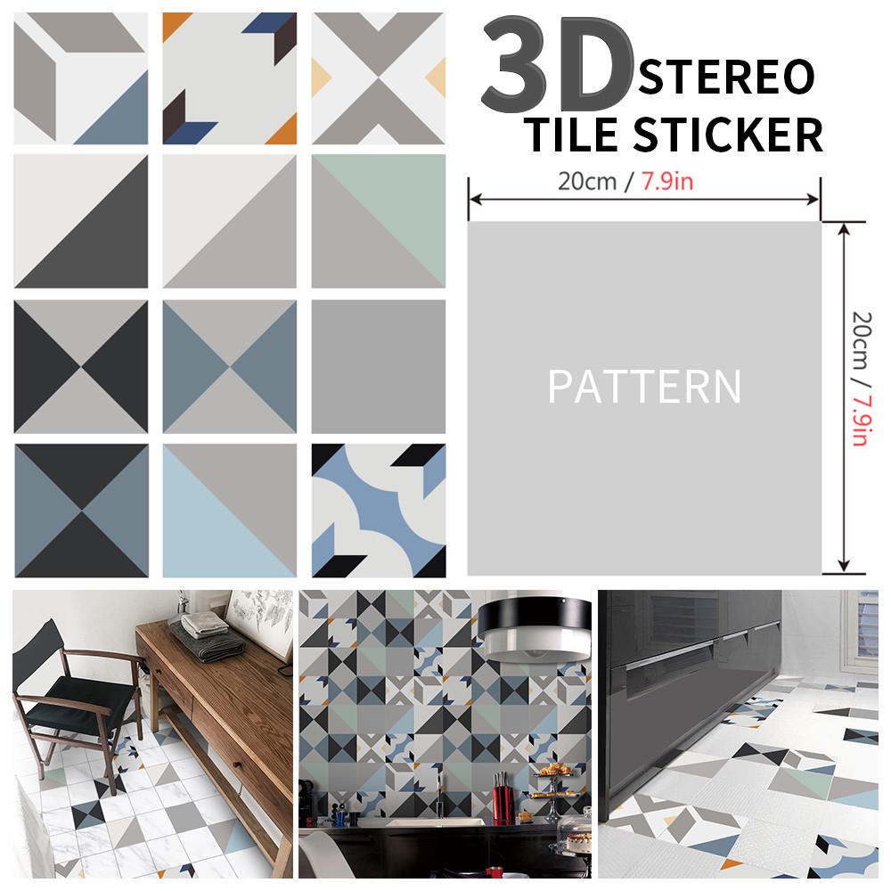 Buy Waterproof Vintage Wall Stickers Three-Dimensional Tile Stickers ...