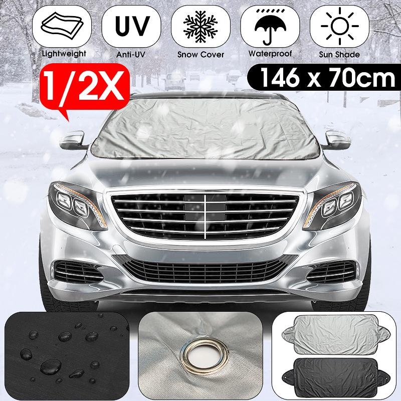 Buy 2Pcs Car Windscreen Cover Heat Sun Screen Frost Ice Snow Shield ...