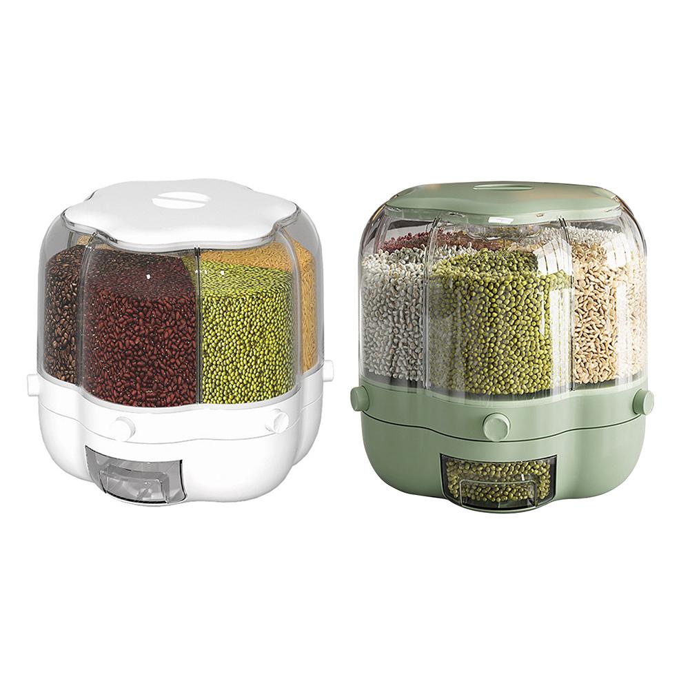 Buy Rotating Grain Dispenser Rice Food Storage Bin Container Kitchen ...