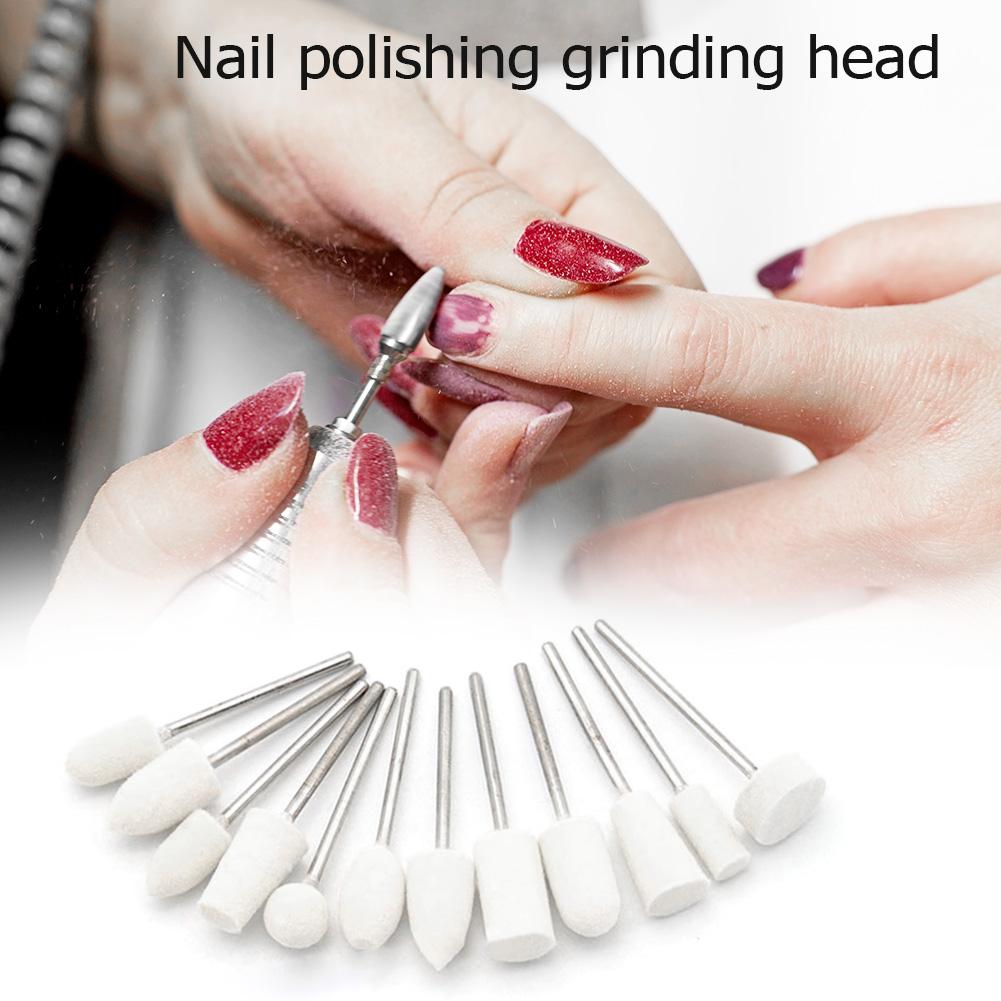 Buy 12x 2.35mm Rotary Nail Art Drill Bit Nozzle Cutter Wool Polishing ...