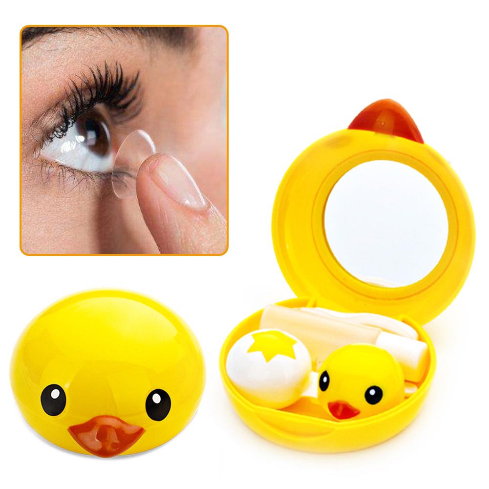 Buy Mini Cartoon Plastic Contact Lens Box Bear Rabbit Chicken Shape ...