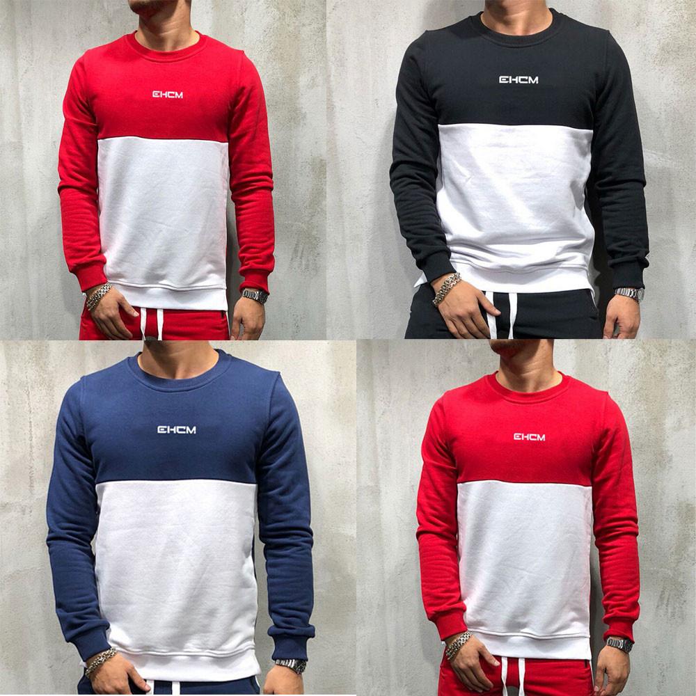 Buy Fashion Men Fitness Long Sleeved Sweater Sports Sweater Breathable ...