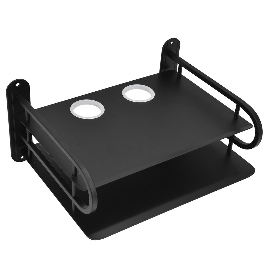 Buy Double Layer Floating Wall Shelf TV Box Shelf Wall Mounted Router ...