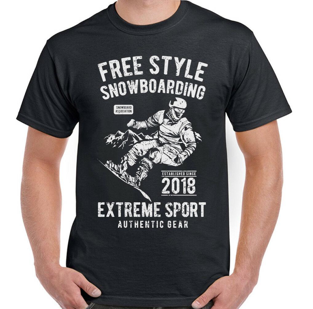 Buy Freestyle Snowboarding Mens Funny T Shirt Snowboard Boots Piste T ...