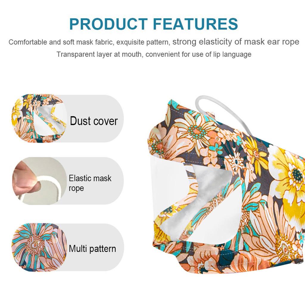 Buy Smile Communicator Face Mask With Clear Vinyl Mouth EXpression Lip ...