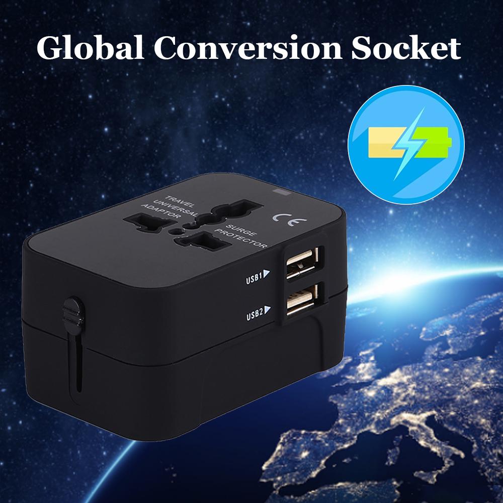 Buy Traveling Converter Dual USB Conversion Plug Universal Switch ...