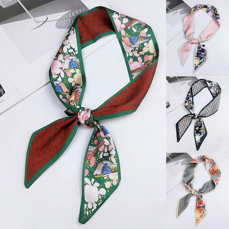 Buy Women Ladies Vintage Printed Head Wrap Neck Tie Neckerchief ...