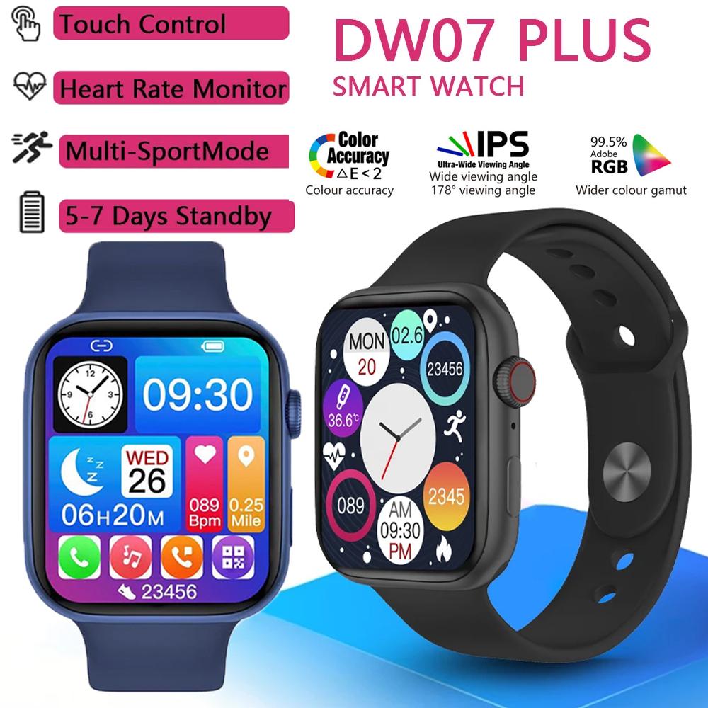 Buy DW07 Plus Smart Watch Men Women 1.75 inch DIY Watch Face Games ...