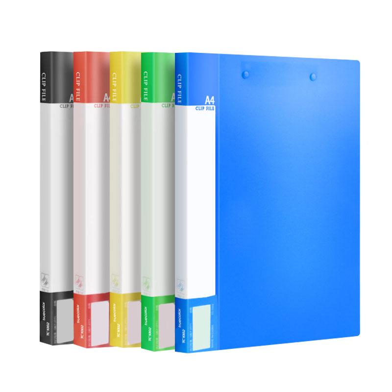 Buy Folding Plastic Folder Double Clip Folder File Clipboard Learning ...