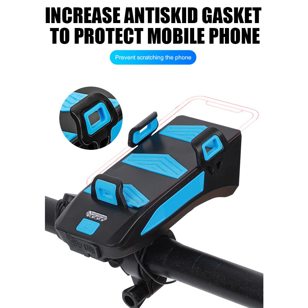 Buy 4 in 1 Bicycle Phone Charger Holder Speaker Headlight Alarm Cycling ...
