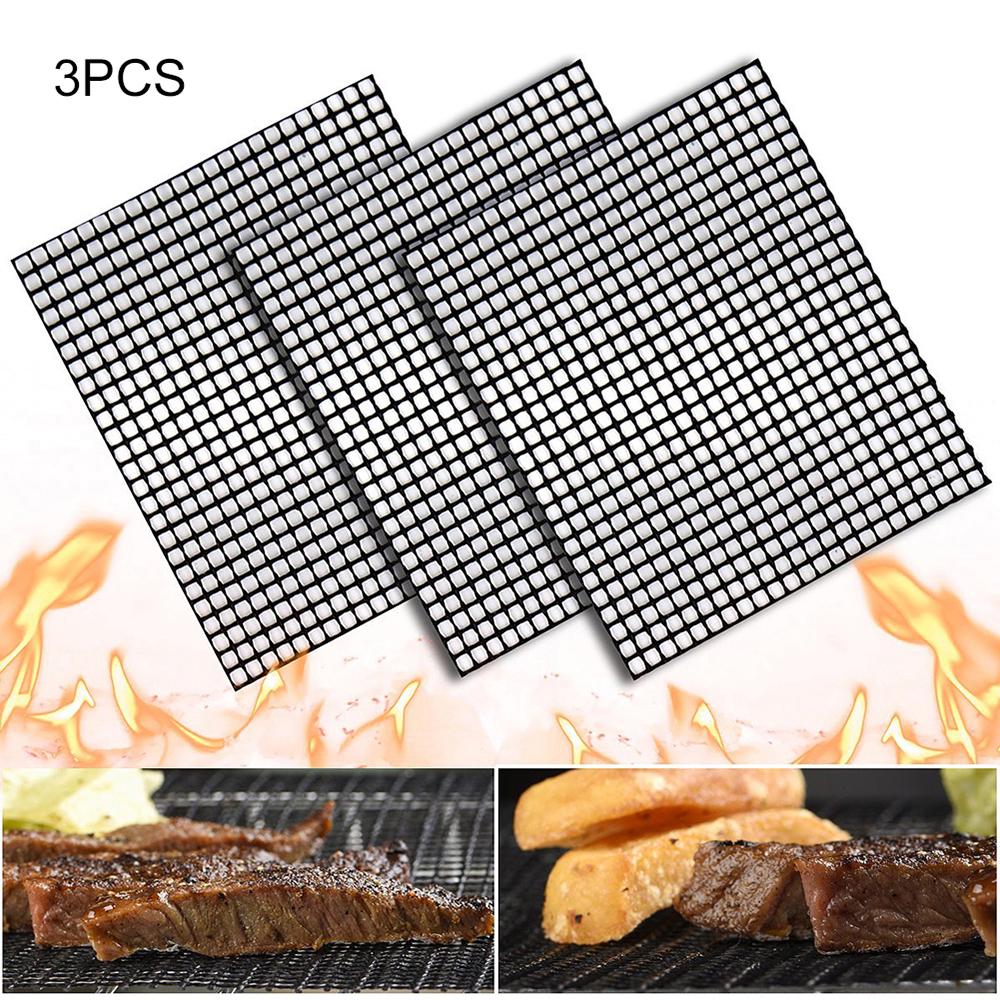 Buy Nonstick Glass Fiber Mesh Grill Mat BBQ Barbecue Grilling Pad ...