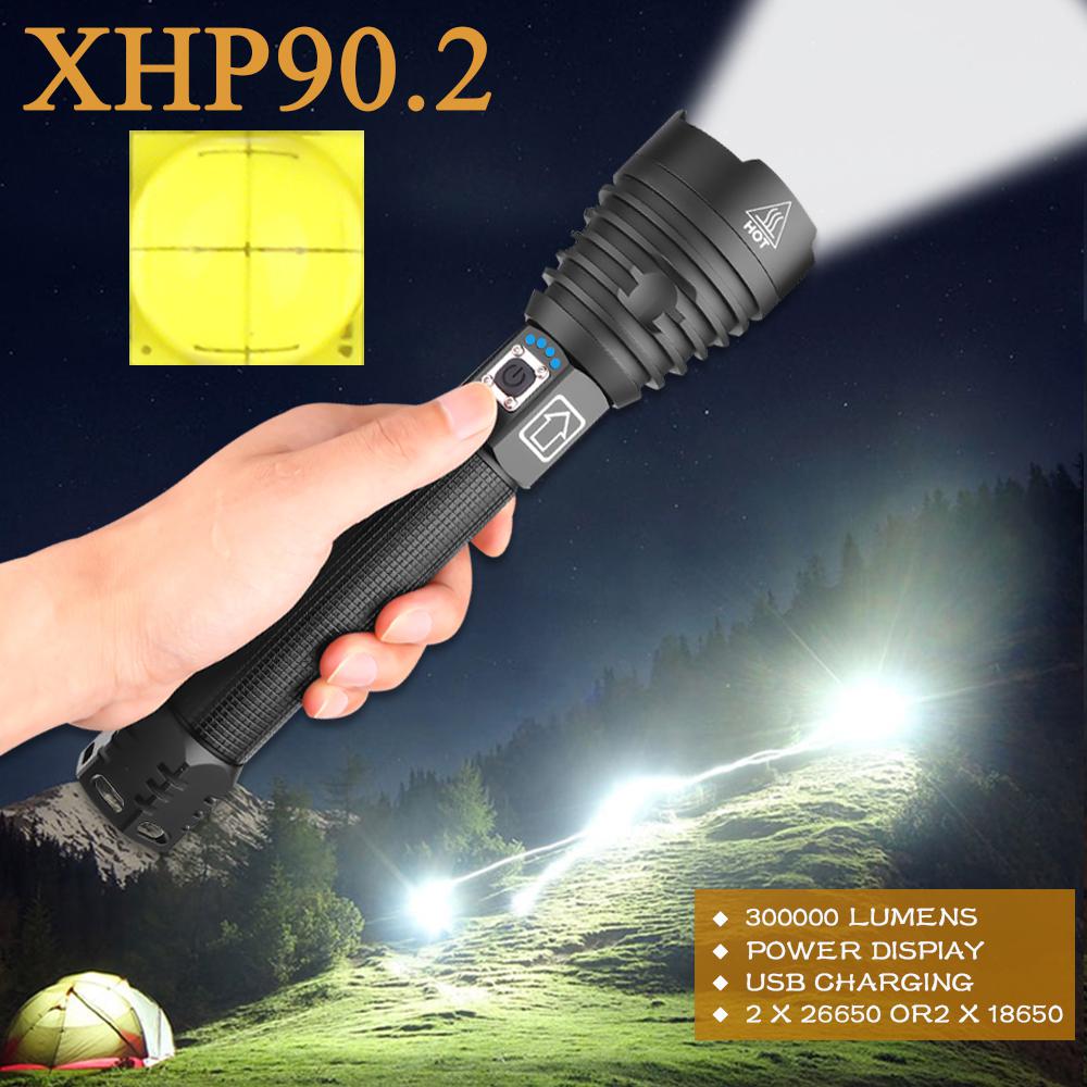 💰Köp billigt online Xhp90 most powerful led flashlight torch usb xhp50 ...