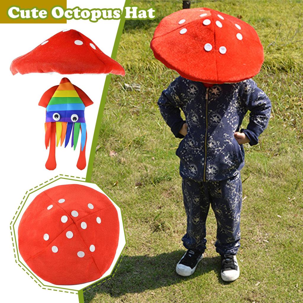 Buy Novelty Cute Headgear Funny Hat Octopus Hat Multicolored Hat ...