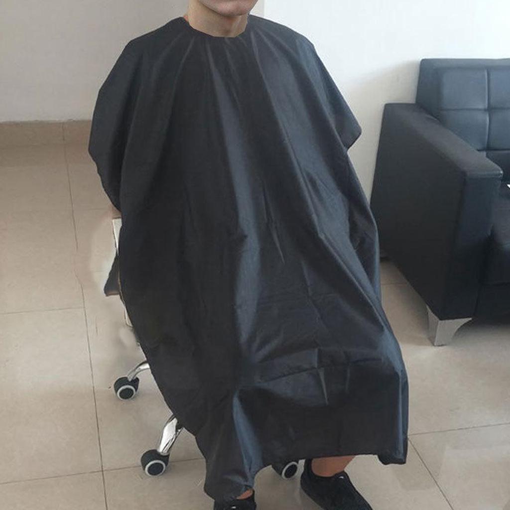 Buy Hairdressing Hair Cut Cape Coloring Gown Apron Cloth Washable Black ...