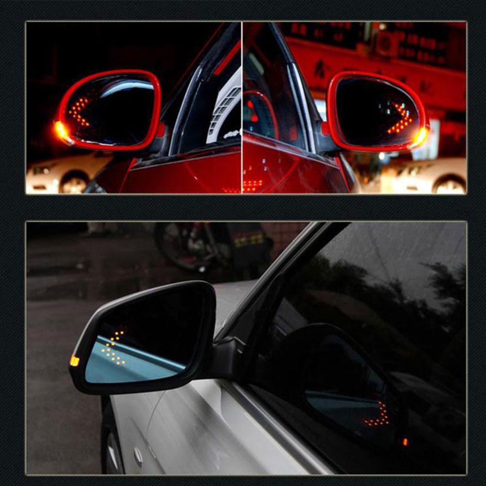 2x Car Yellow Arrow Panel 14SMD LED Turn Signal Light Hide Side Mirror ...