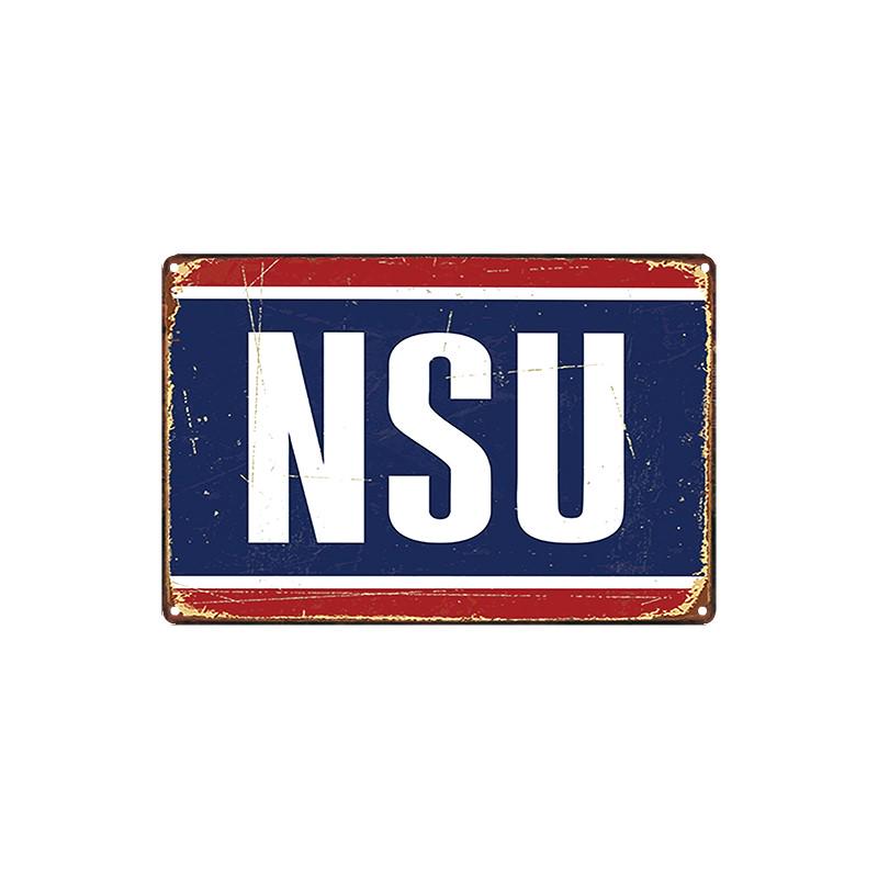 Buy NSU Car Sign Metal Tin Sign Wall Sticker Bar Pub Cafe Club Home ...