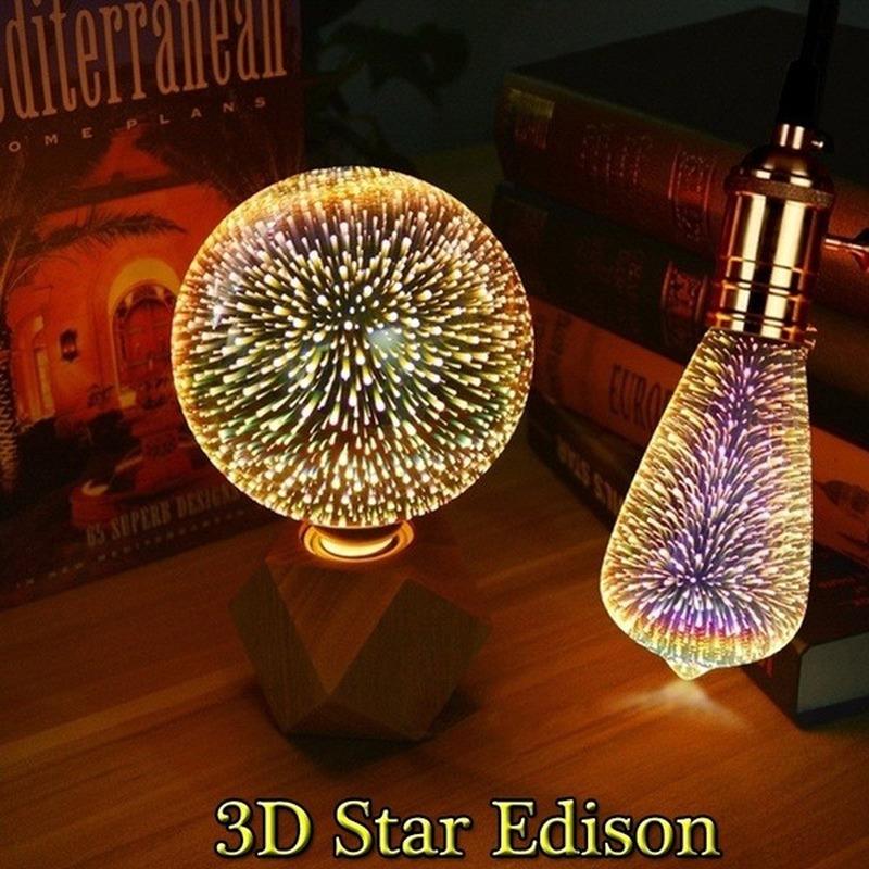 Buy 3D Firework LED Bulb LED Light Bulbs 3D Firework Effect 4W E27 ...