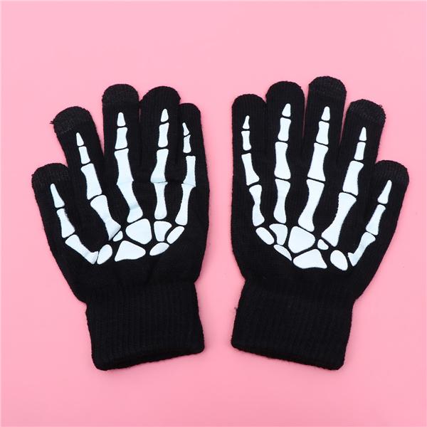 1 Pair Comfortable Durable Warm Coss Play Knitting Claw Skeleton Glove ...