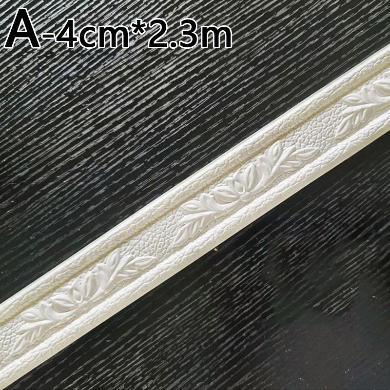 Cheap 1PC For Floor Corner Wall Stickers 3D Embossed Waist Line Self ...