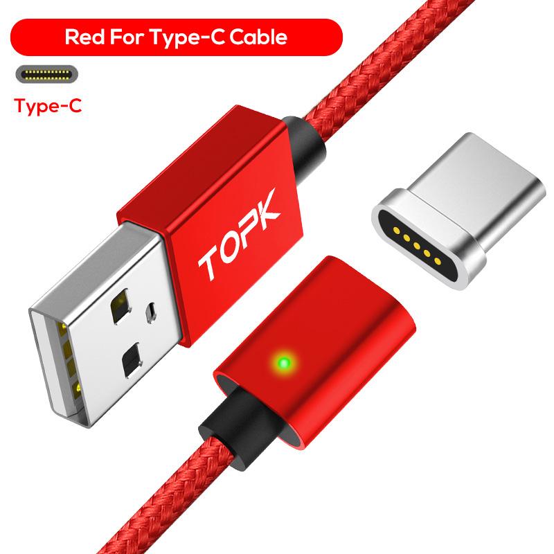 Buy TOPK Magnetic Cable Micro USB Cable Nylon Braided Data Sync Mobile ...