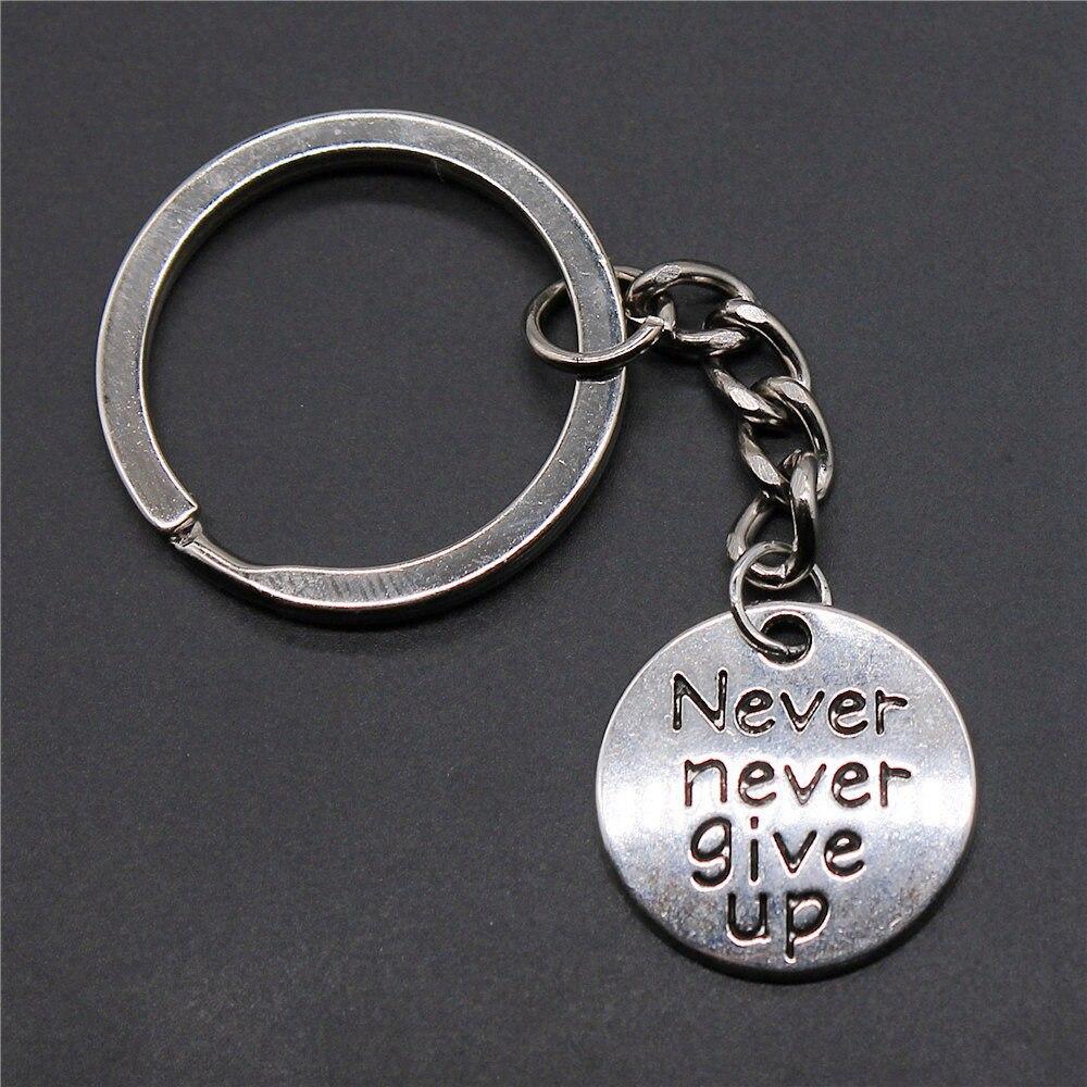 Buy Jewelry Charms Pendant Necklac Never Never Give Up Charms Key ...