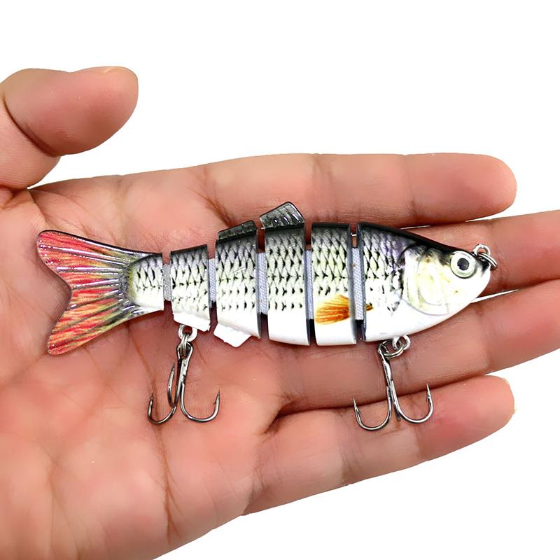 10cm Lifelike Fishing Lure Lixada Bionic Multi Jointed Fishing Lure SUN ...