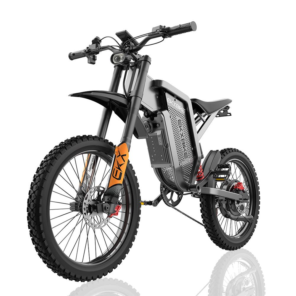 EKXBIKE X21 MAX Off-Road Electric Bike with 3000W, Samsung 60V 30Ah, Half-twist Throttle, Max ...