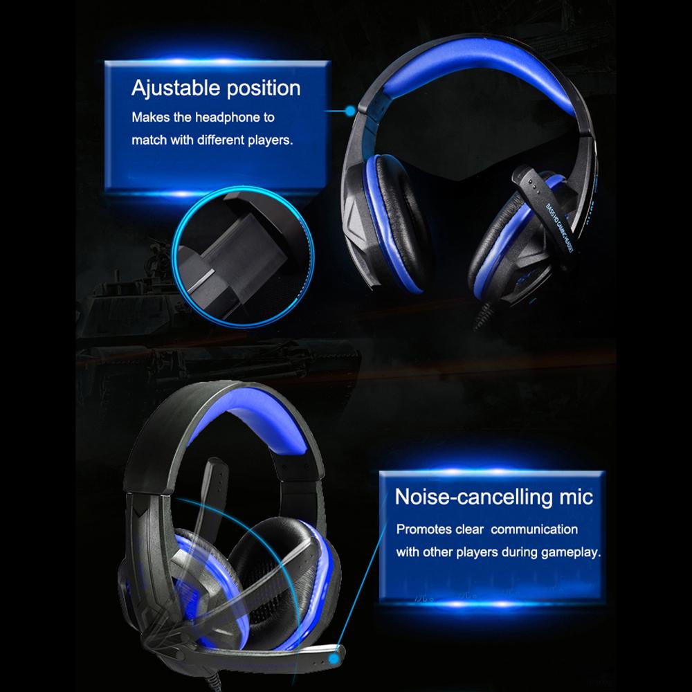 Buy SOYTO SY711MV 3.5mm LED Earphone Gaming Headset Gamer PC Headphone ...